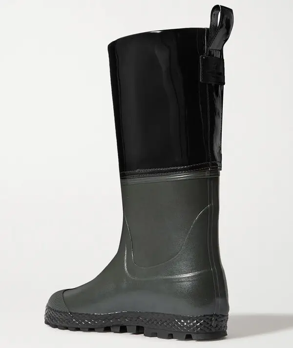 Ludwig Reiter Gardener Rubber And Patent-leather Rain Boots