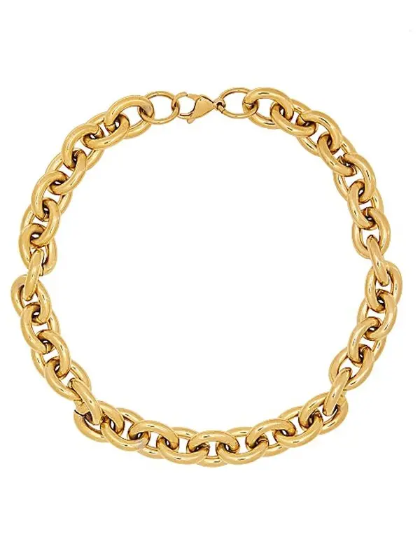 Fallon Alexandria Rolo Gold-plated Chain Necklace
