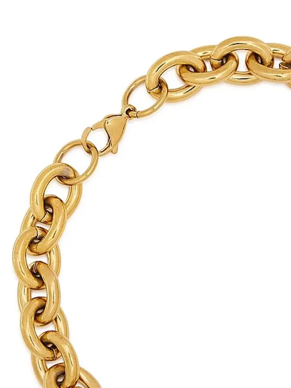 Fallon Alexandria Rolo Gold-plated Chain Necklace