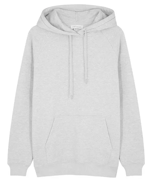 NINETY PERCENT Grey Hooded Organic Cotton Sweatshirt