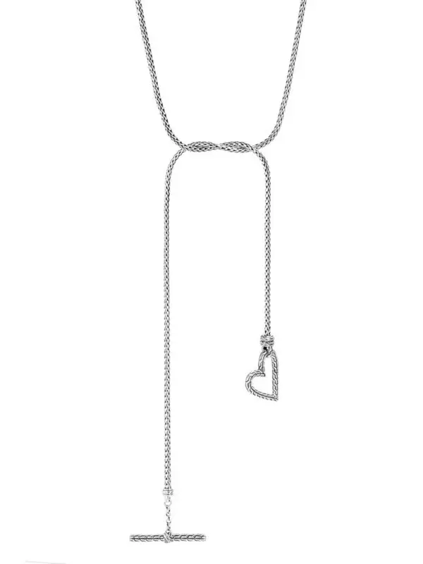 John Hardy Classic Chain Adwoa Long Sterling Silver Heart Toggle Necklace