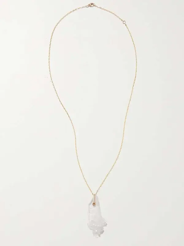 Jia Jia 14-karat Gold Quartz Necklace