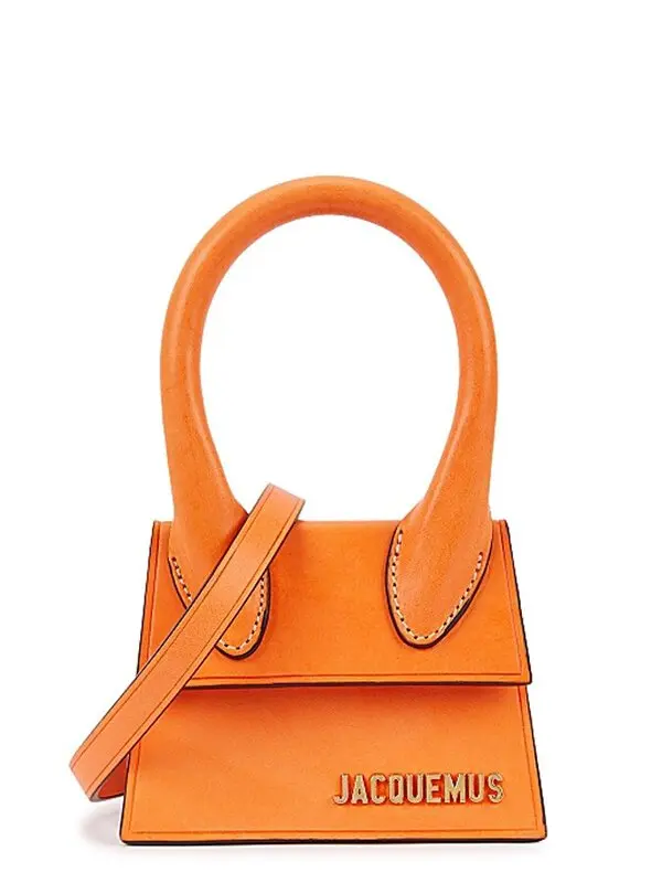Jacquemus Le Chiquito Orange Leather Top Handle Bag
