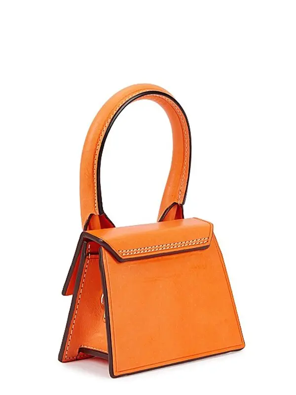 Jacquemus Le Chiquito Orange Leather Top Handle Bag