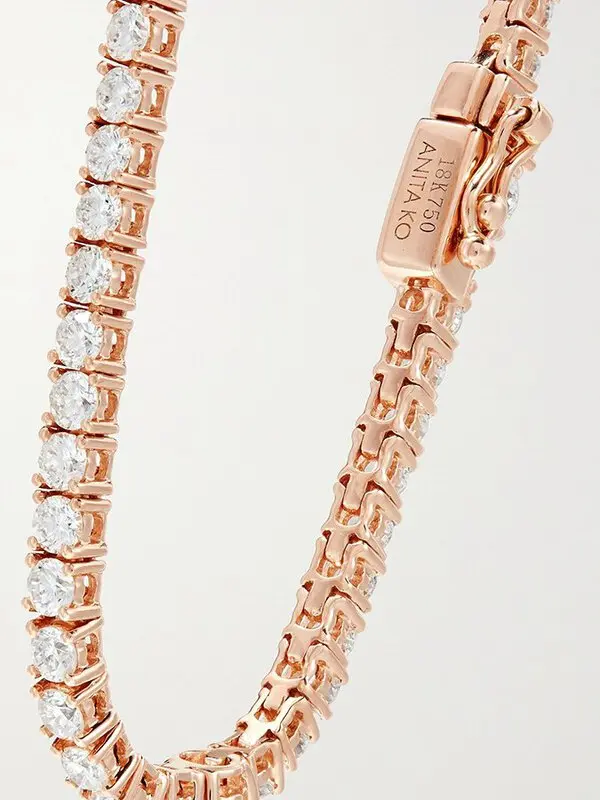 ANITA KO Collins 18-karat Rose Gold Diamond Choker