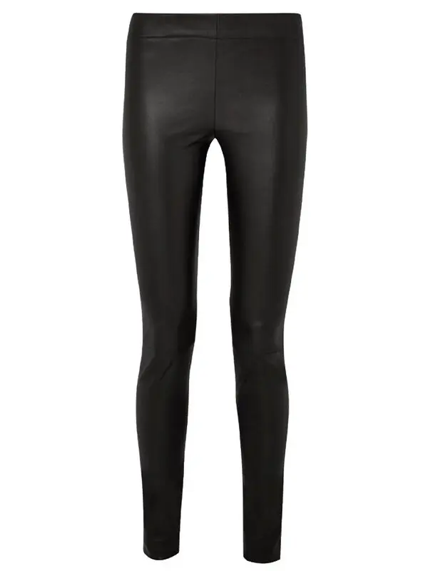 THE ROW Moto Stretch-leather Leggings