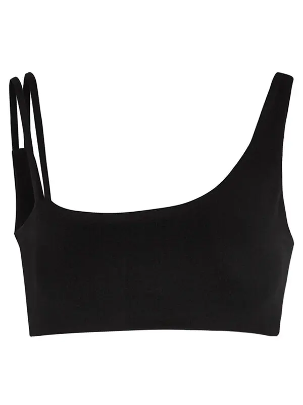 Live The Process Crescent Black Stretch-jersey Bra Top