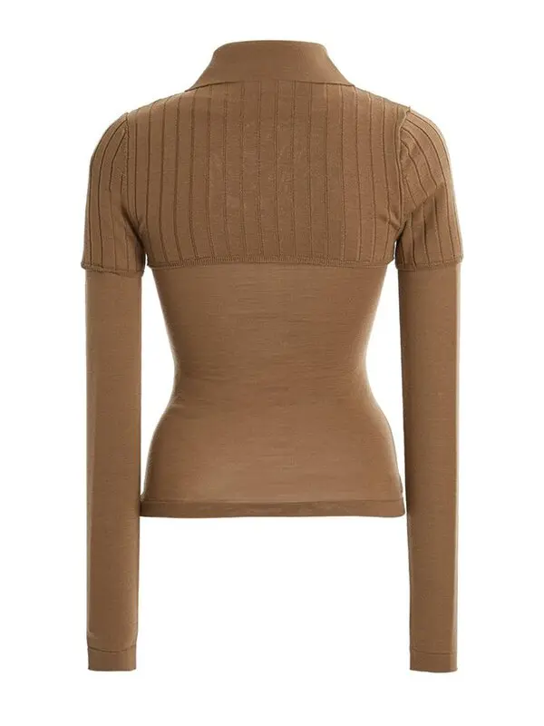 Jacquemus Albi Cutout Wool-blend Top