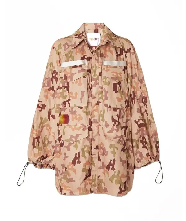 Attico Dexter Appliquéd Camouflage-print Twill Jacket