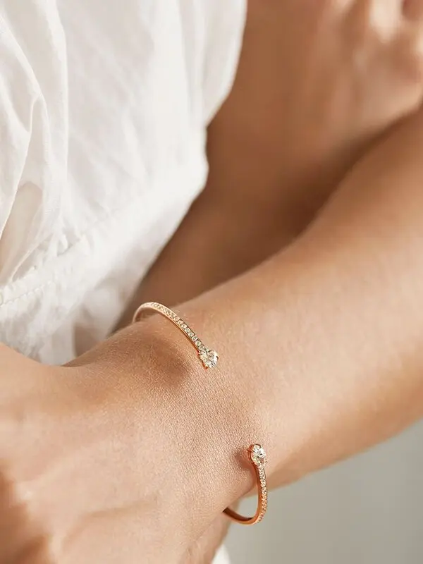 ANITA KO 18-karat Rose Gold Diamond Cuff