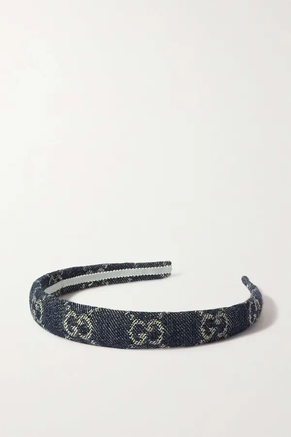 GUCCI Organic Denim-jacquard Headband