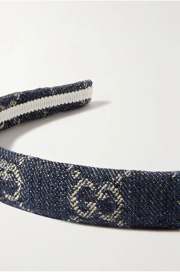 GUCCI Organic Denim-jacquard Headband