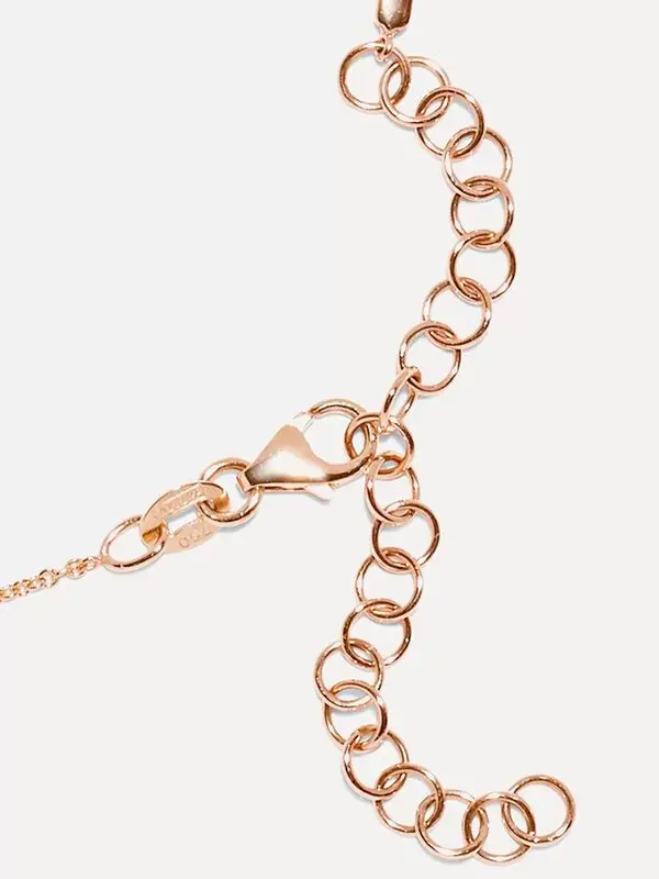 DIANE KORDAS Bar 18-karat Rose Gold Diamond Choker