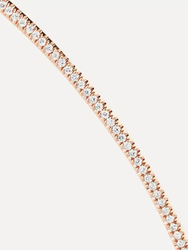 DIANE KORDAS Bar 18-karat Rose Gold Diamond Choker