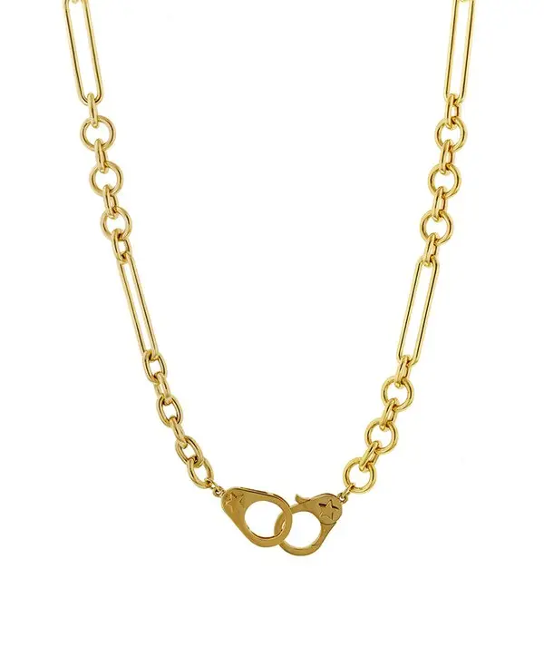 FOUNDRAE Midsize Mixed Sister Hook Yellow Gold Necklace