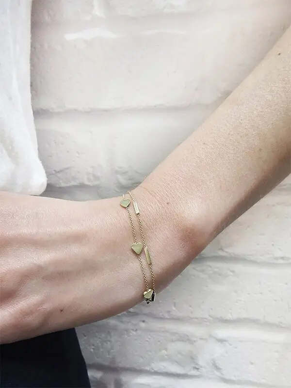 JENNIFER MEYER Heart The Inch Bracelet