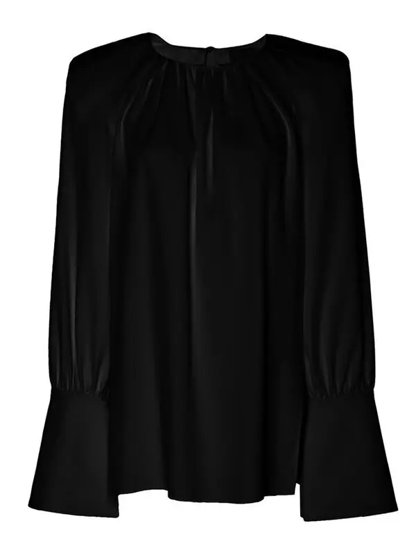 Khaite Kirsty Cutout Crepe De Chine Top