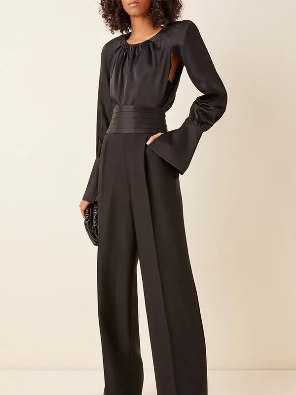 Khaite Kirsty Cutout Crepe De Chine Top