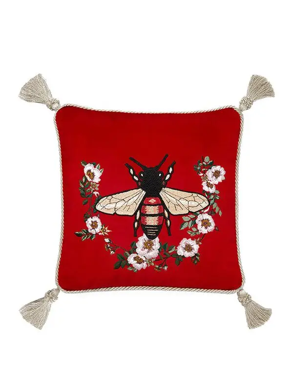 GUCCI Bee Cushion In Red