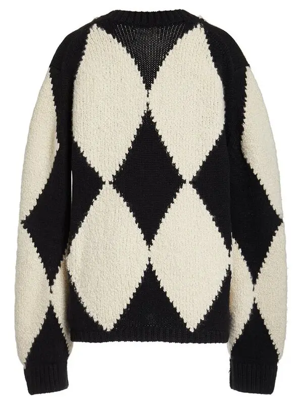 Khaite Valerie Jacquard Cashmere-wool Sweater