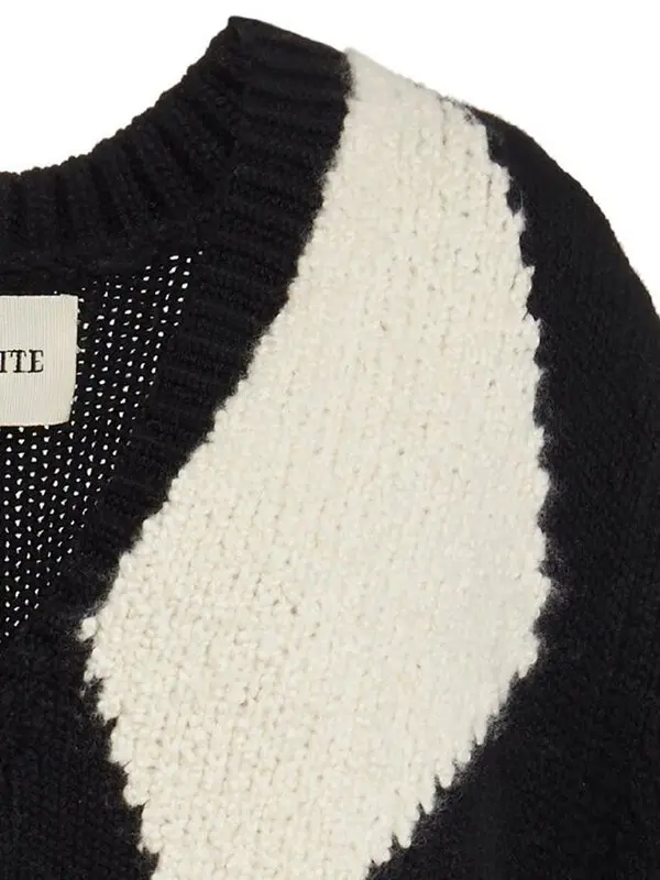 Khaite Valerie Jacquard Cashmere-wool Sweater