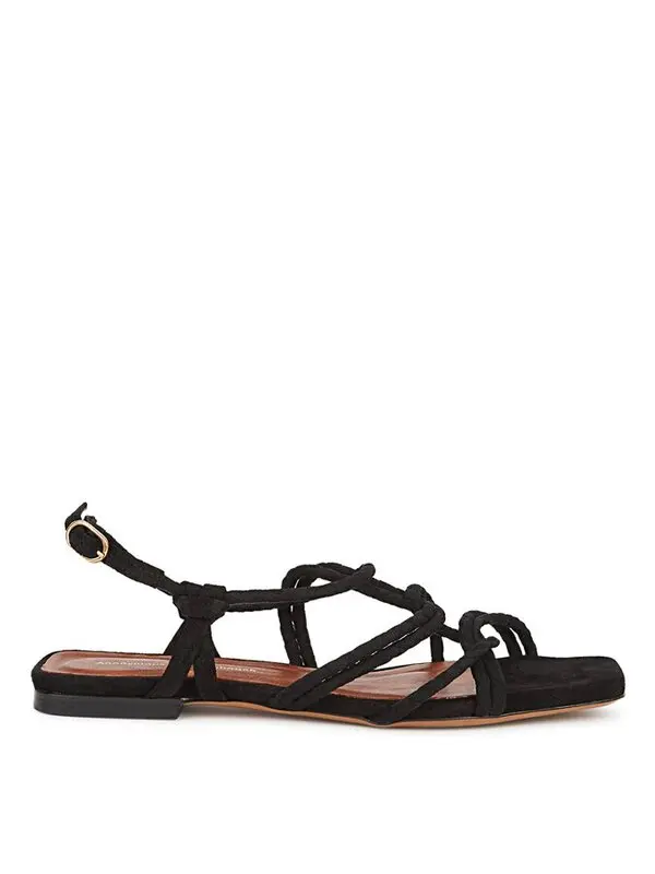 ANONYMOUS COPENHAGEN Hayes Black Suede Sandals