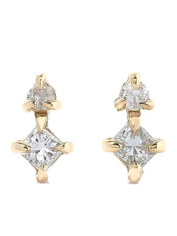 STONE AND STRAND Gold Diamond Earrings