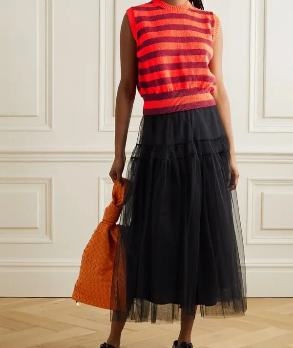 MOLLY GODDARD Claus Striped Wool Tank