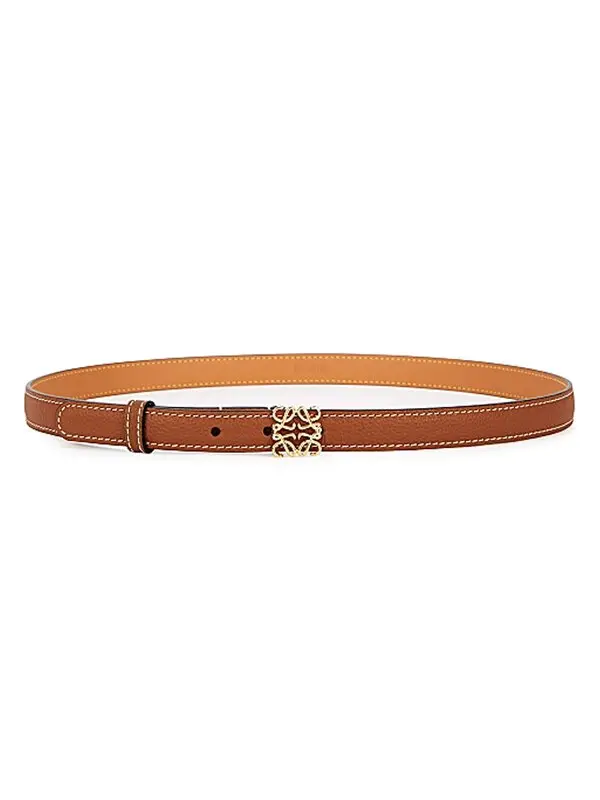 Loewe Brown Logo Leather Belt