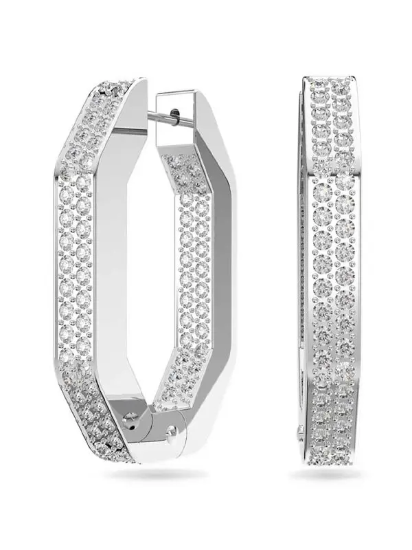 SWAROVSKI Dextera Octagon Hoop Earrings