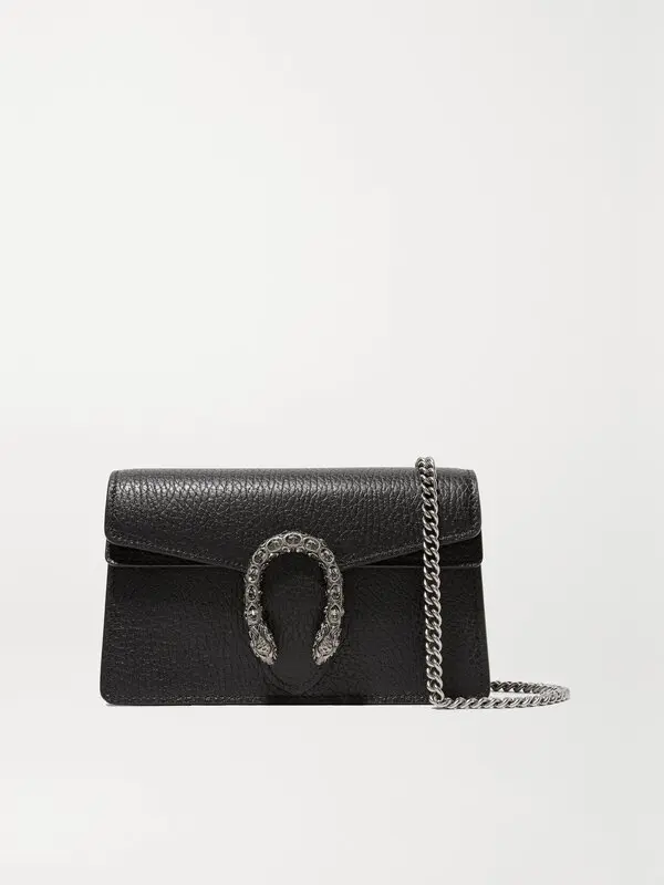 Gucci Net Sustain Dionysus Super Mini Textured-leather Shoulder Bag