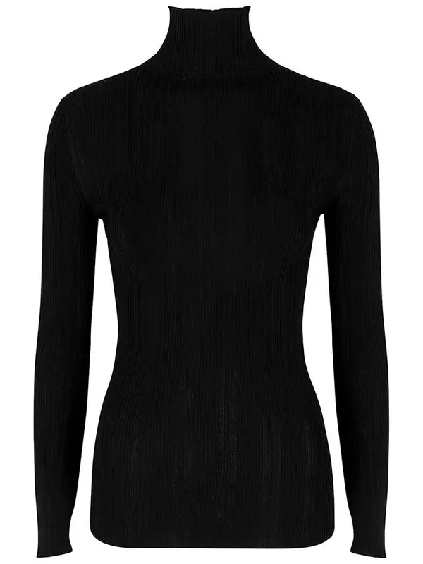 TOTEME Narano Black Ribbed-knit Jumper