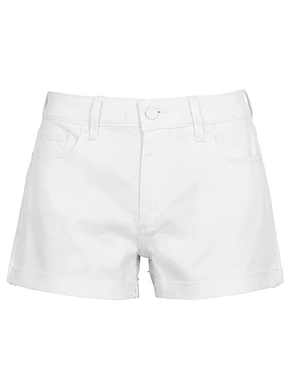 Paige Jimmy Jimmy White Stretch-denim Shorts