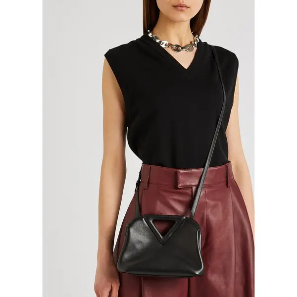 Bottega Veneta Point Small Leather Clutch