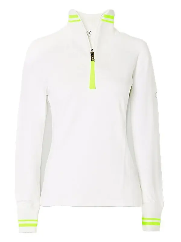 Bogner Dimitra Striped Stretch-jersey Turtleneck Top