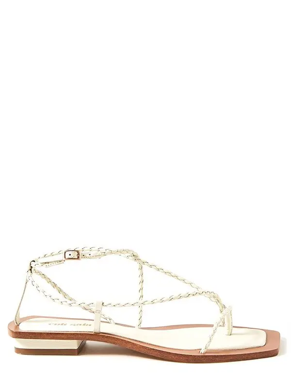 Cult Gaia Juno Braided Leather Sandals