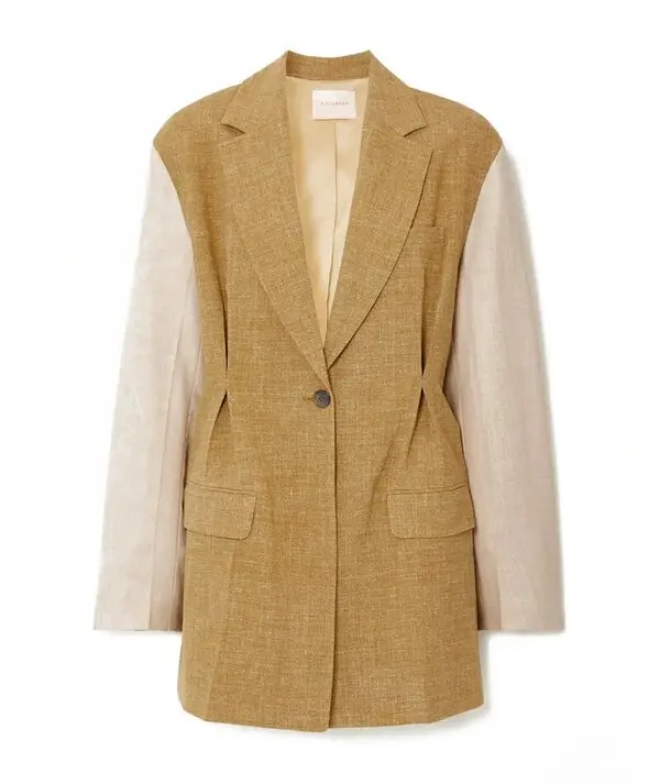ROKSANDA Leonie Linen And Wool-blend Blazer