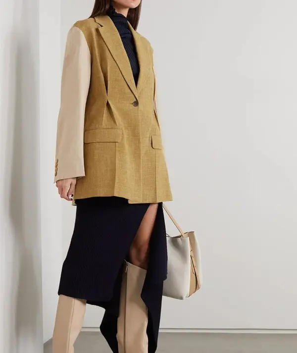ROKSANDA Leonie Linen And Wool-blend Blazer