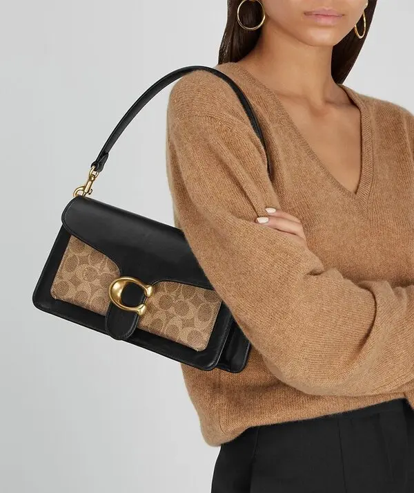 COACH Tabby 26 Black Leather Shoulder Bag