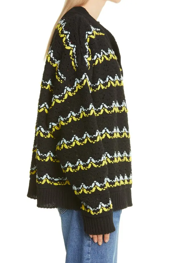 MERYLL ROGGE Layered Pointelle Merino Wool Sweater
