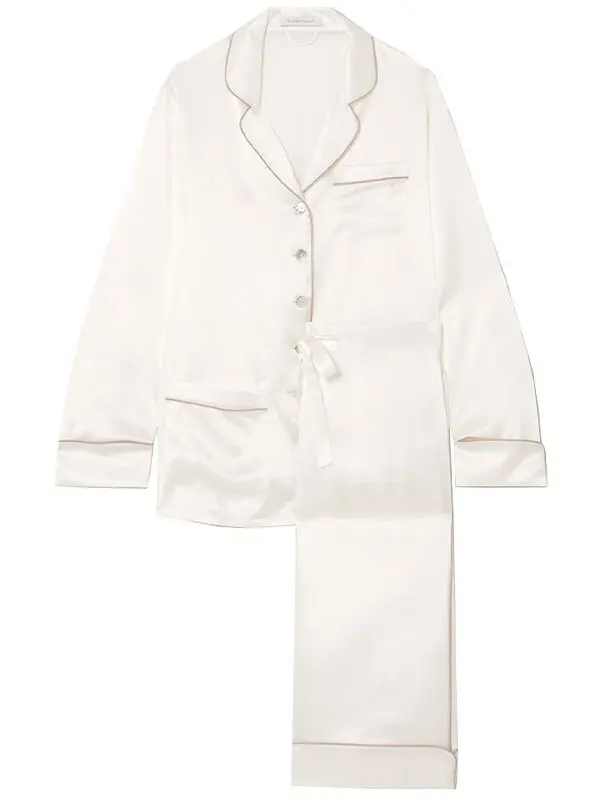 Olivia Von Halle Coco Silk-satin Pajama Set