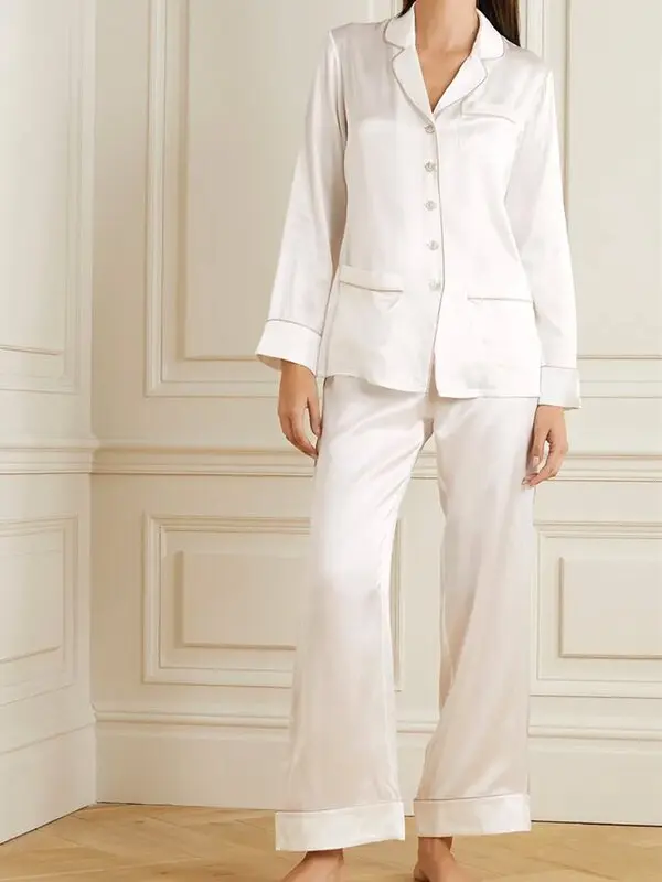 Olivia Von Halle Coco Silk-satin Pajama Set