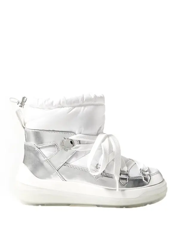 Moncler Insolux Metallic Leather And Padded Shell Ankle Boots