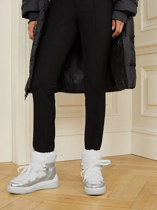 Moncler Insolux Metallic Leather And Padded Shell Ankle Boots