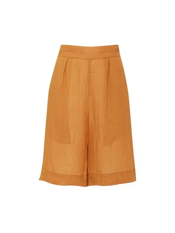 Anemone High-rise Ramie Shorts