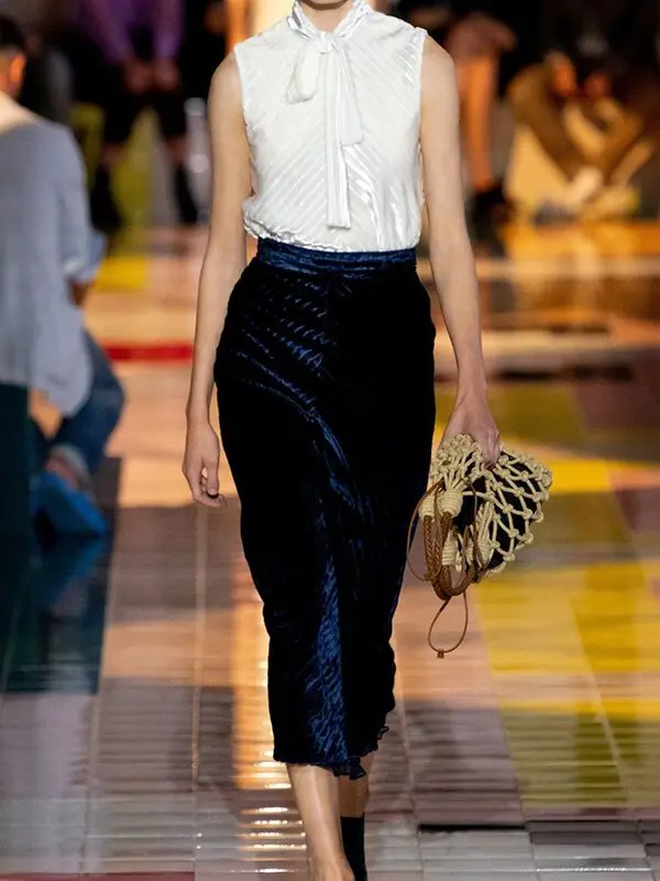 Prada Leather And Macrame Tote