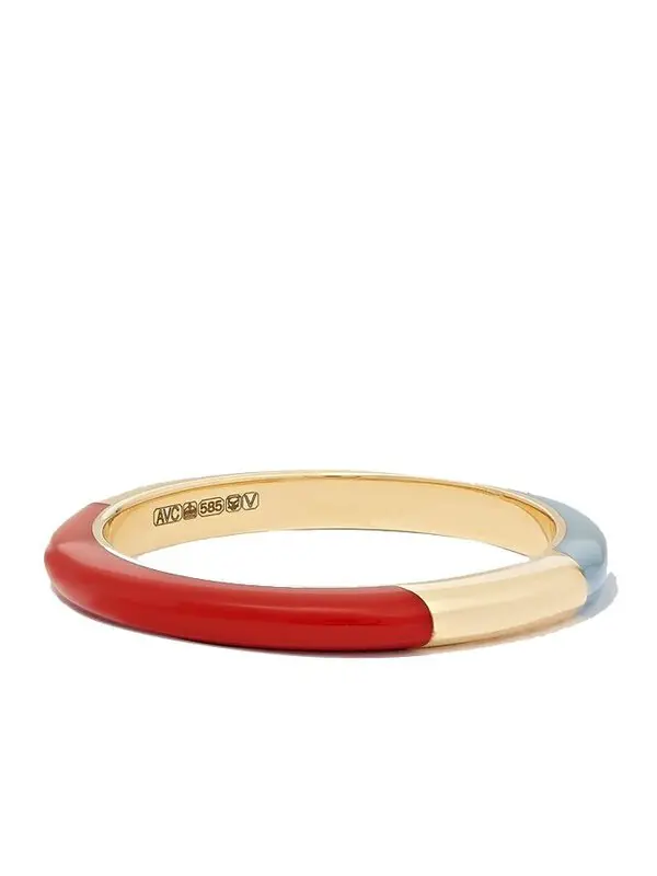 Alice Cicolini Candy 14-karat Gold And Enamel Ring