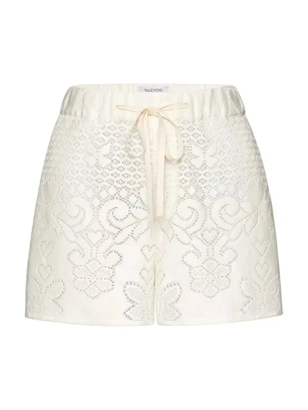 Valentino Garavani Pointelle Cotton Shorts