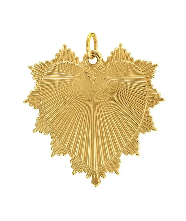 FOUNDRAE Large Plain Yellow Gold Heart Medallion