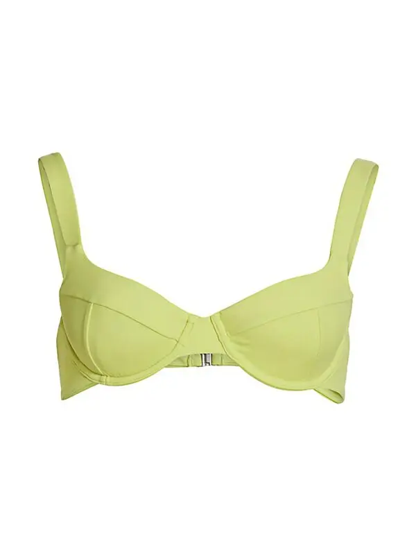 Simkhai Lia Solid Bustier Bikini Top